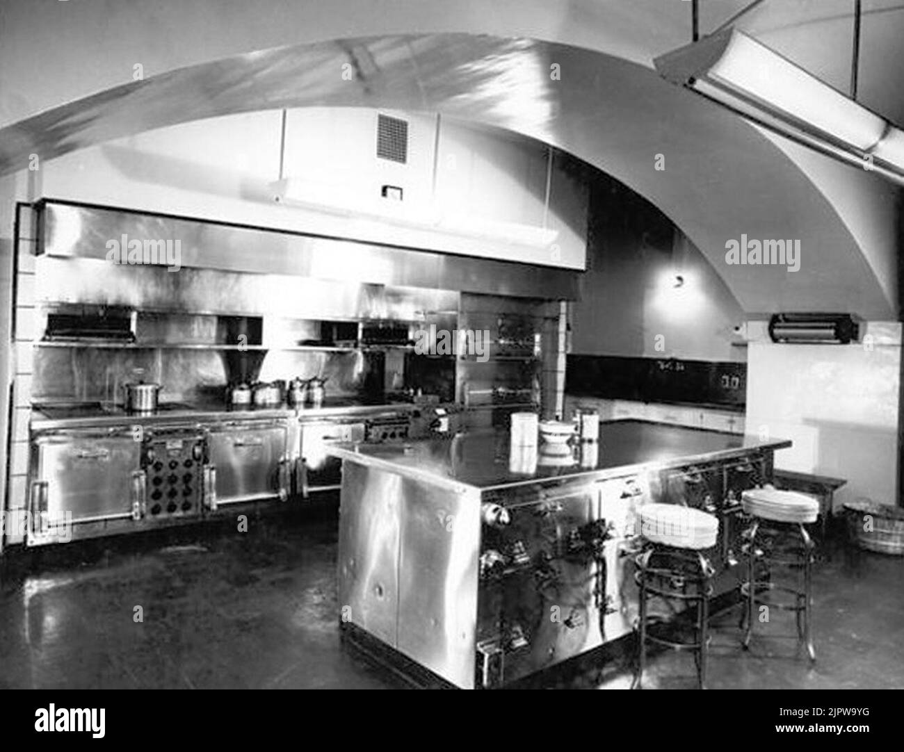 The Truman-era Kitchen in 1948, before the reconstruction Stock Photo ...