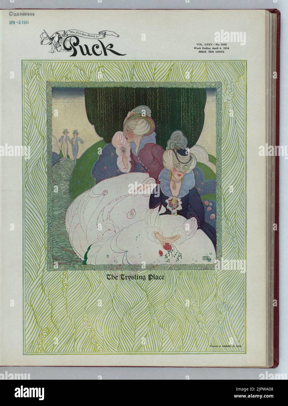 The trysting place - painted by Samuel D. Otis Stock Photo - Alamy