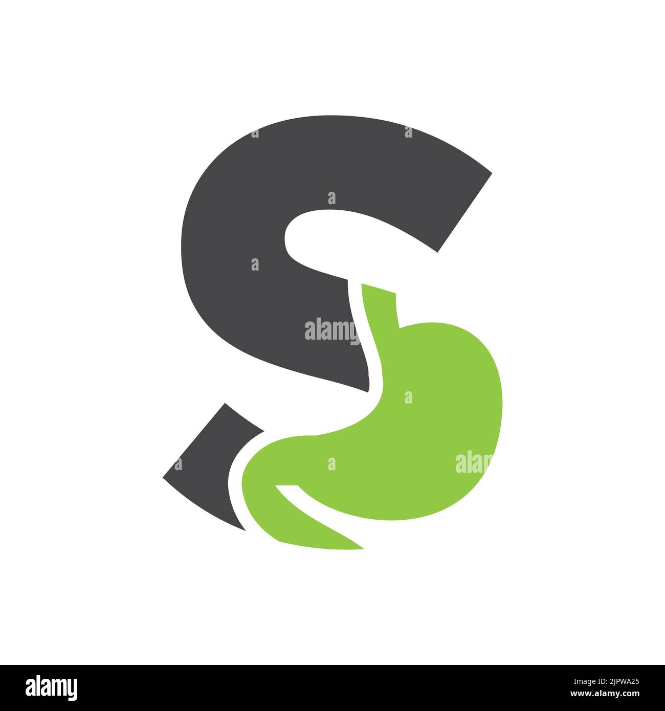 Letter S Minimal Stomach Logo Design for Medical and Healthcare Symbol ...