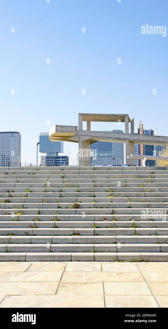 Strange concrete structure on the esplanade of the Parc Forum ...