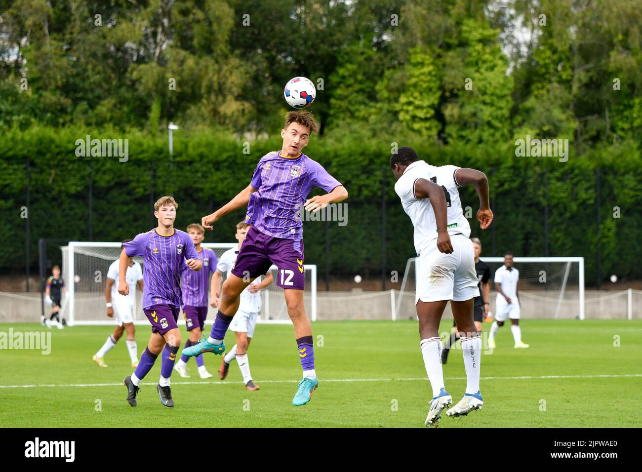 Swansea, Wales. 20 August 2022. Aidan Dausch of Coventry City Under 18s ...