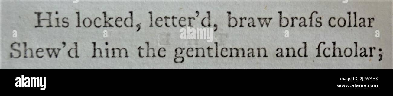 The Twa Dogs. A Tale. Robert Burns. Edinburgh Edition Stock Photo - Alamy