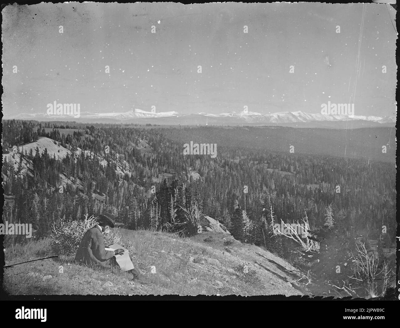 The Uinta Mountains. A distant view from the foothills bordering the ...