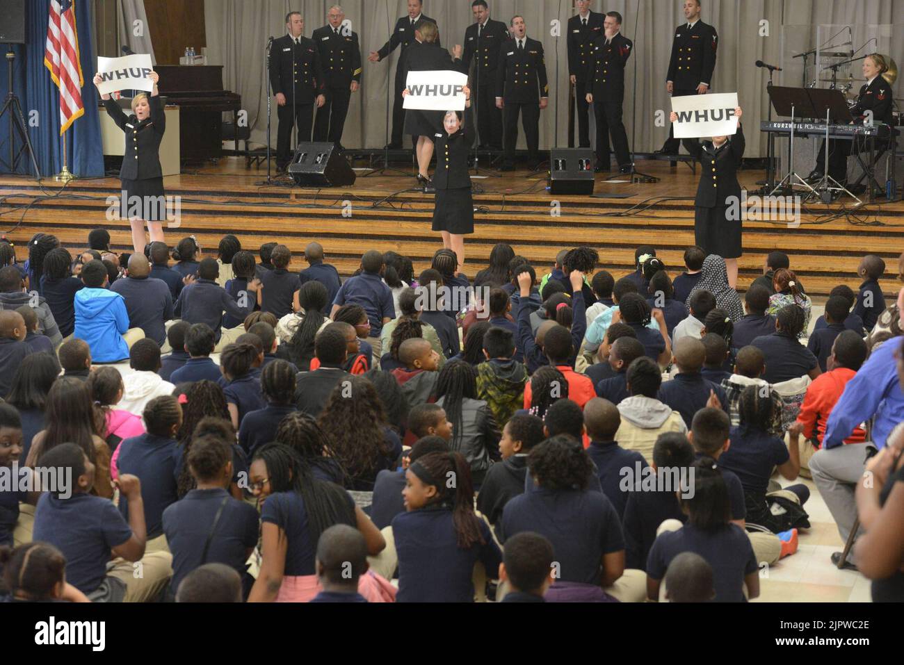 The United States Navy Band Sea Chanters perform at Catherine Reid ...