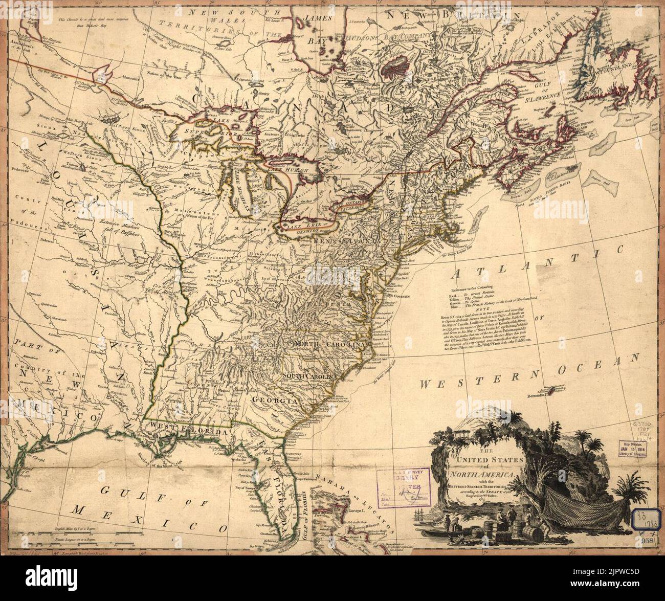 The United States of North America, with the British & Spanish ...