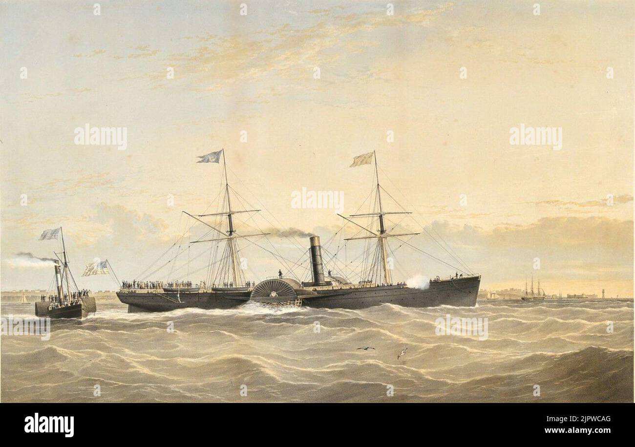 The United States Steam Ship Atlantic by T. Picken after Samuel Walters ...