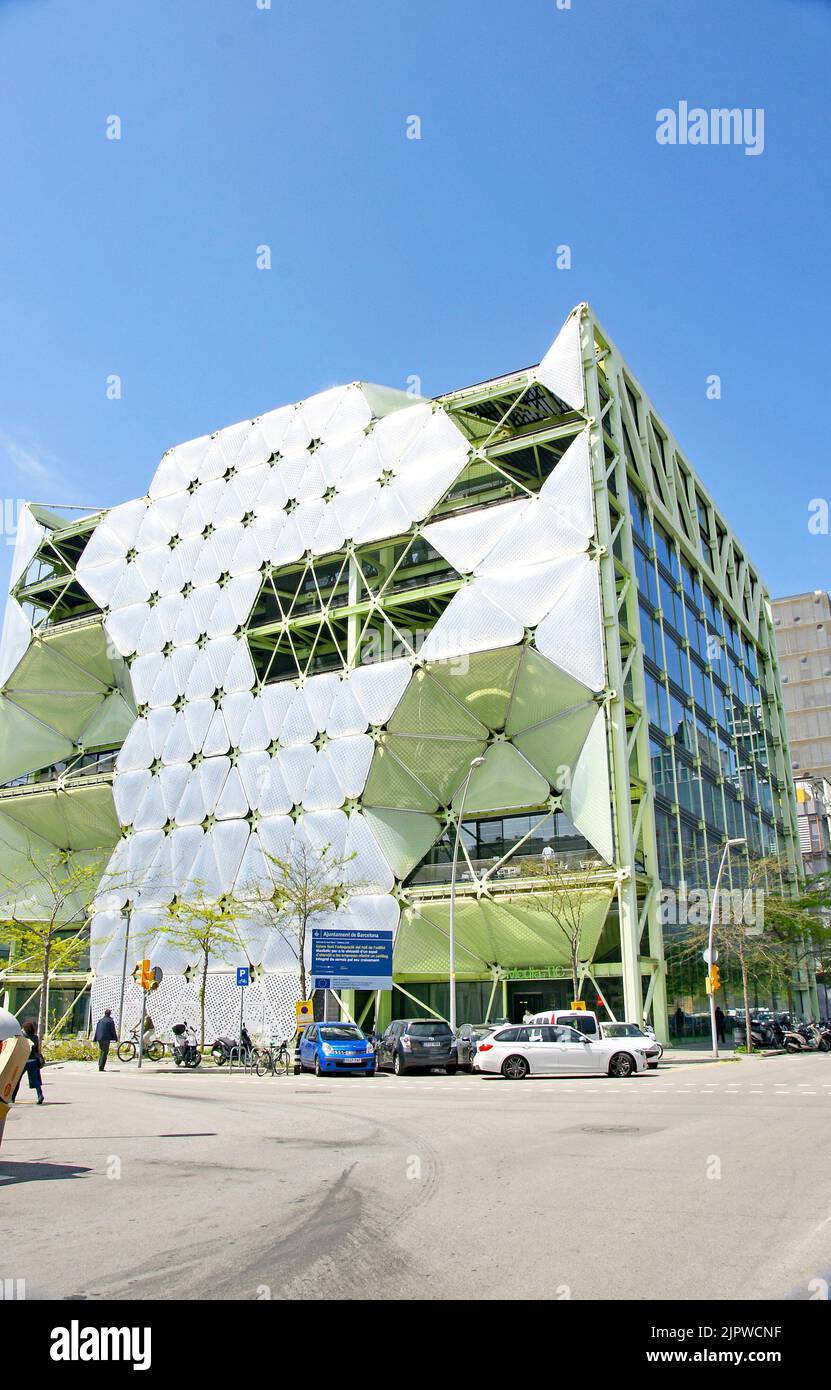 facade of a bubble building in Barcelona, Catalunya, Spain, Europe ...
