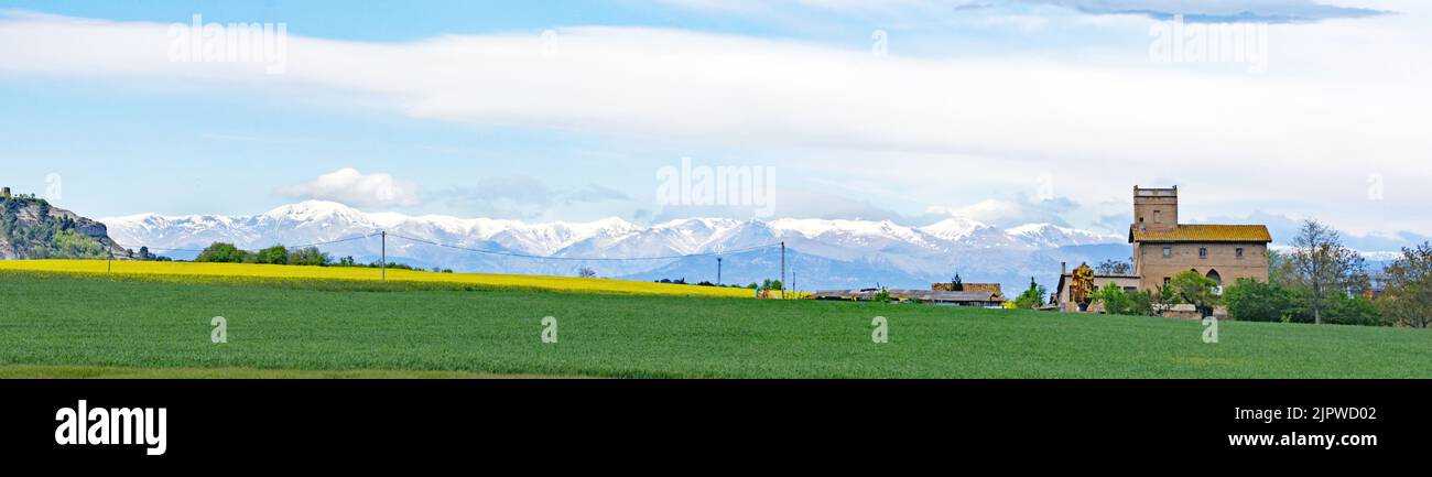 Road and bridge of Hostalets de Balanya, Comarca del Osona, Barcelona ...