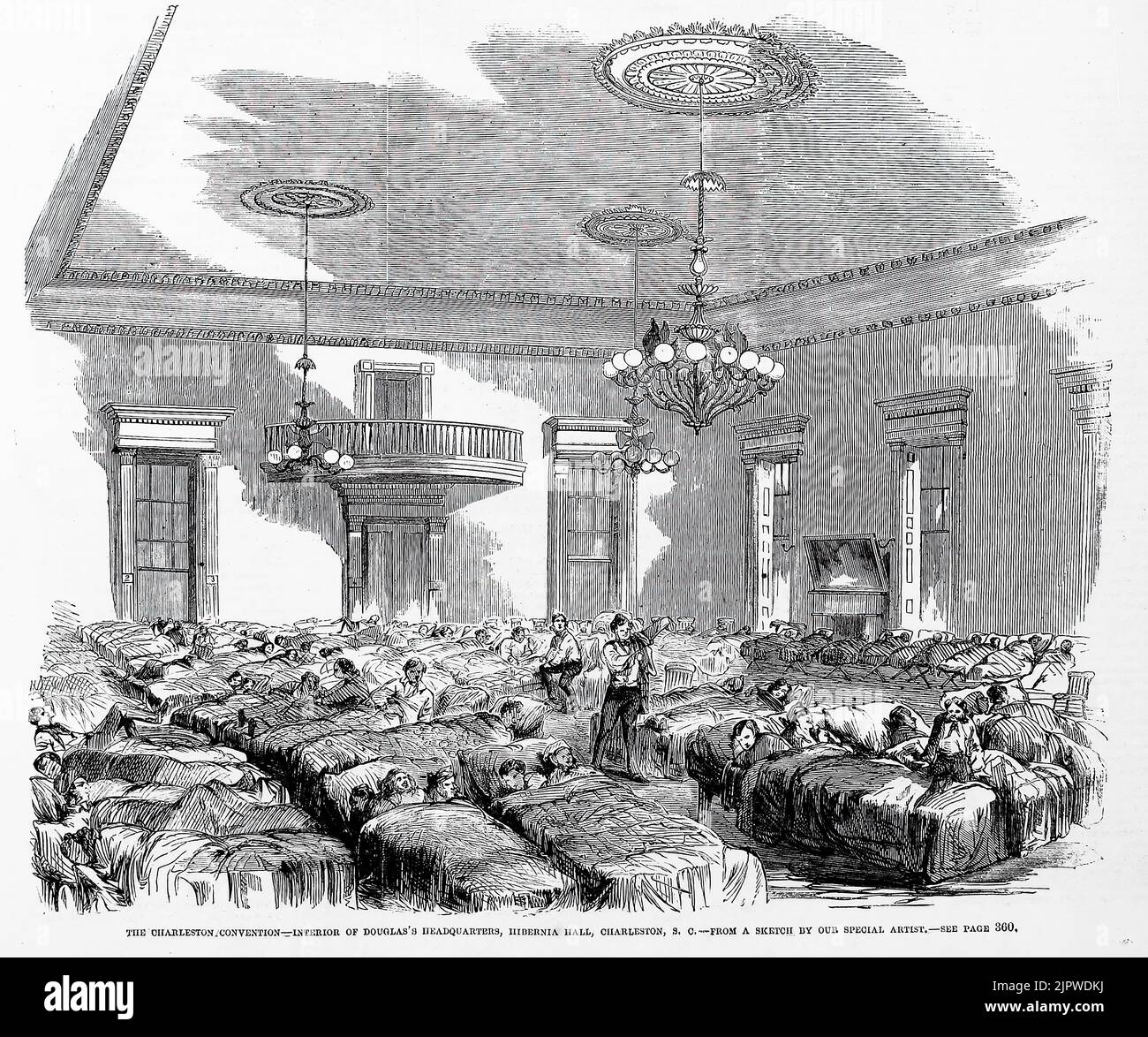 The 1860 Charleston Democratic National Convention - Interior of ...