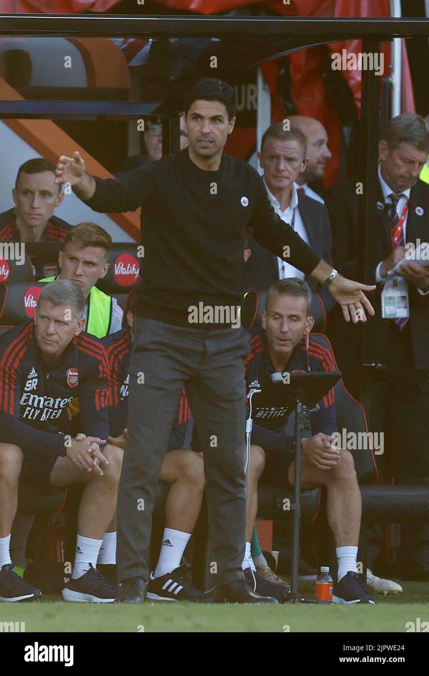 Arsenal manager Mikel Arteta during the Premier League match at the ...