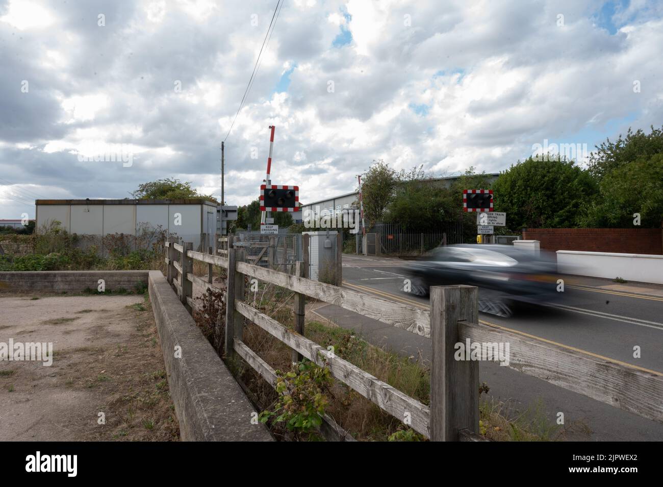 Attenborough Nature Reserve level crossing in Nottingham Stock Photo ...