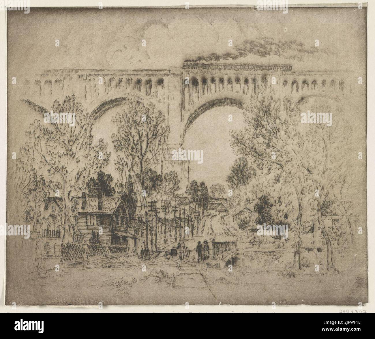 The viaduct, D. L. & W. at Nicholson, Pa Stock Photo - Alamy