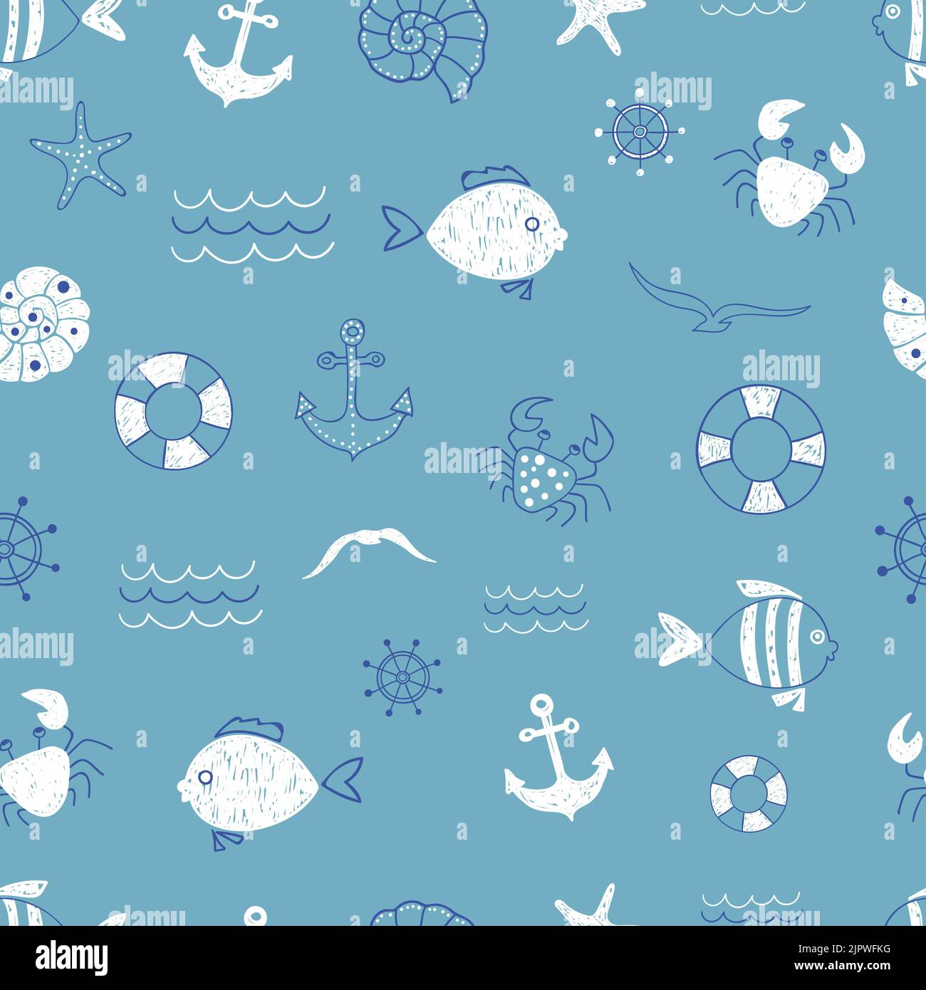 Ocean kids pattern Stock Vector Images - Alamy