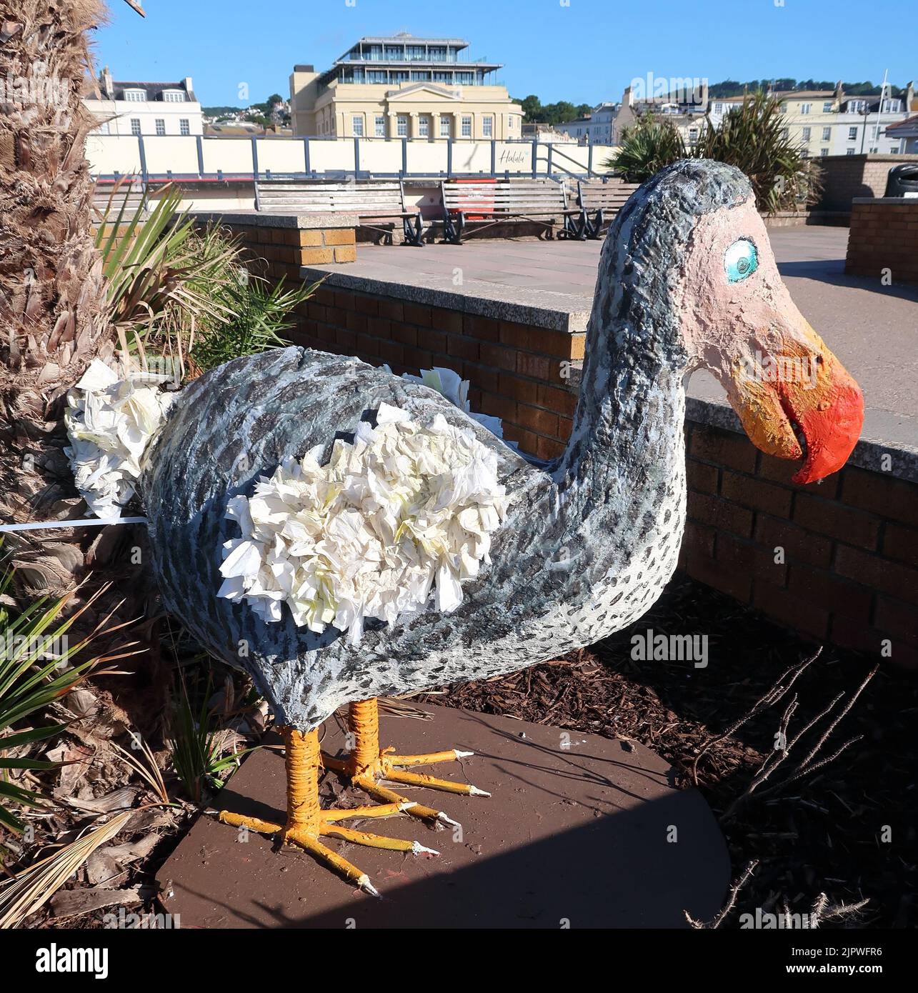 Recycled art in the form of a Dodo, along the seafront at Teignmouth ...