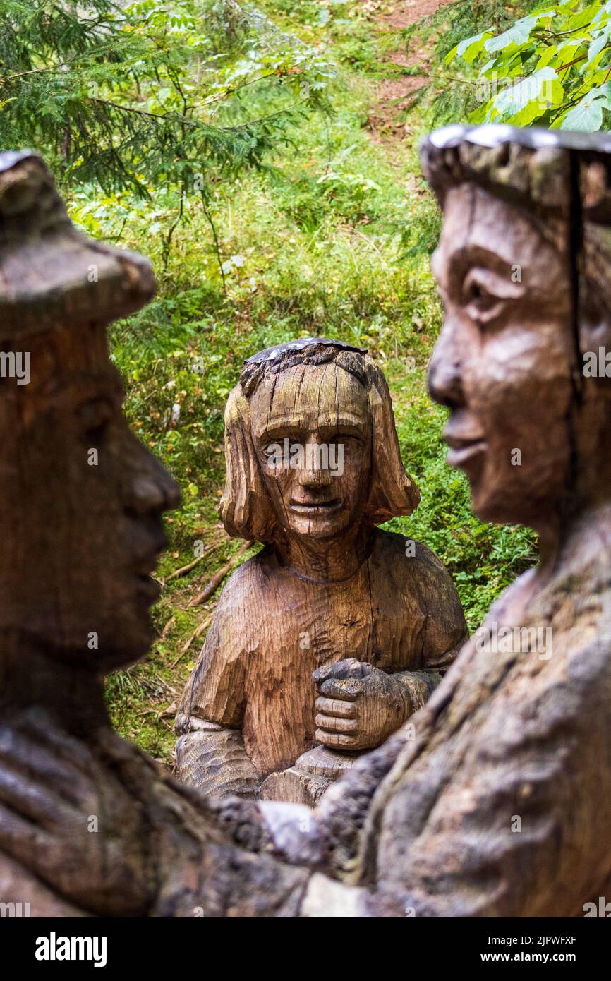 Wooden sculptures, Hill of Witches, Juodkrante, Curonian Spit ...