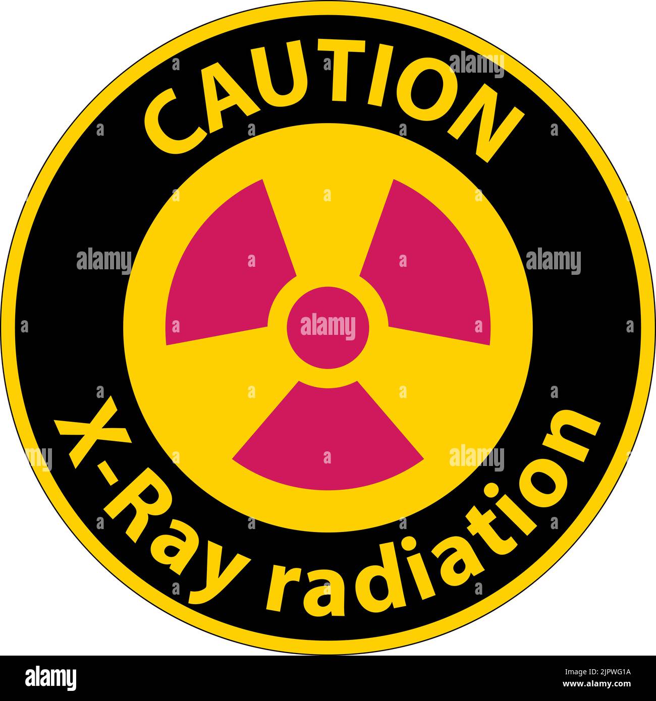 Caution Sign x-ray radiation On White Background Stock Vector Image ...