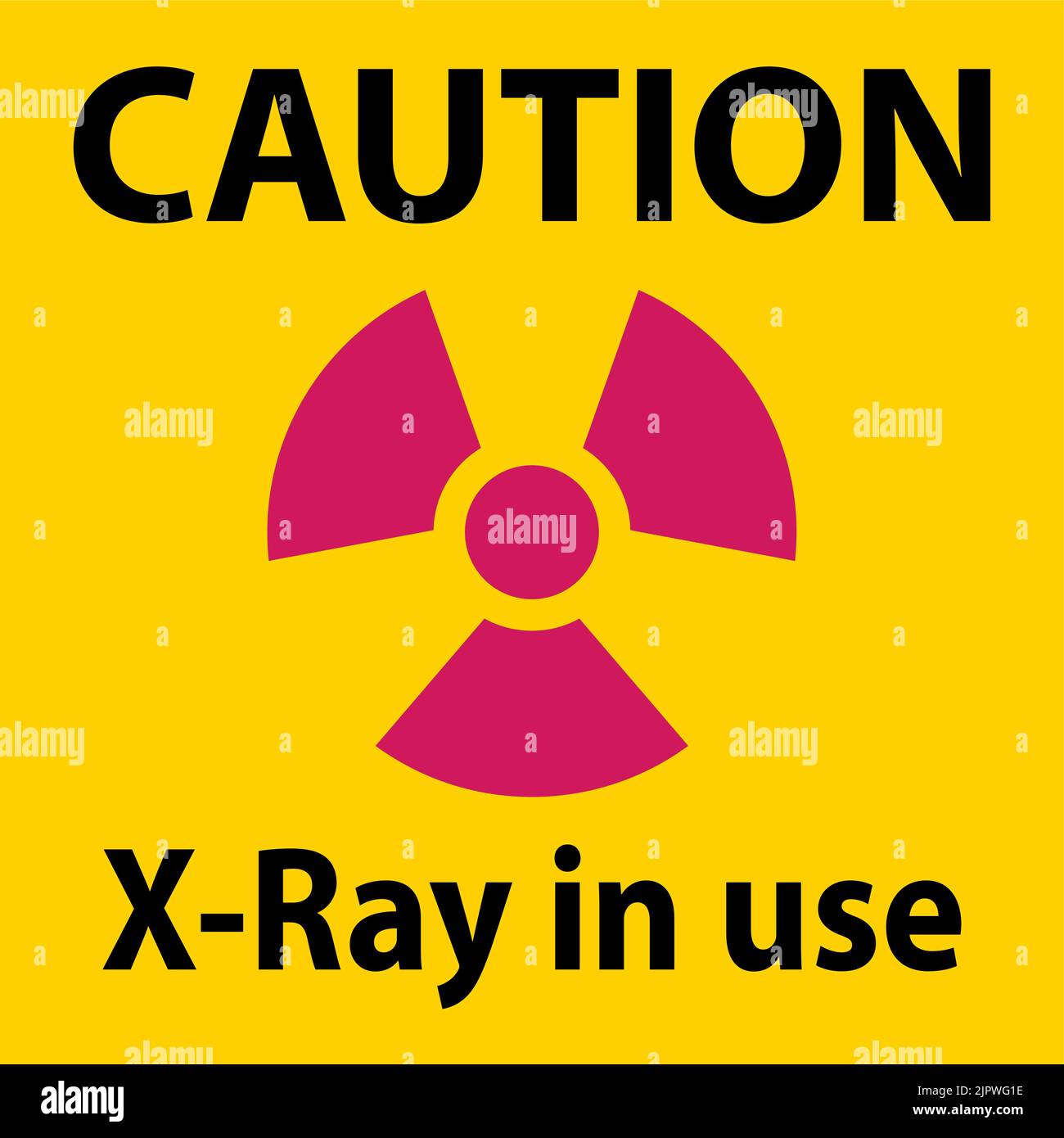 Caution Sign x-ray in use On White Background Stock Vector Image & Art ...