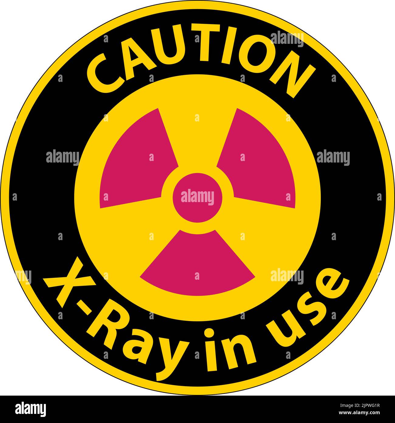Caution Sign x-ray in use On White Background Stock Vector Image & Art ...