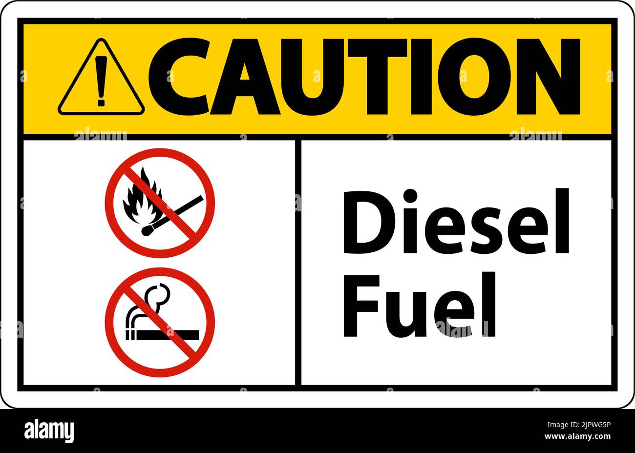 Caution Sign diesel fuel on white background Stock Vector Image & Art ...