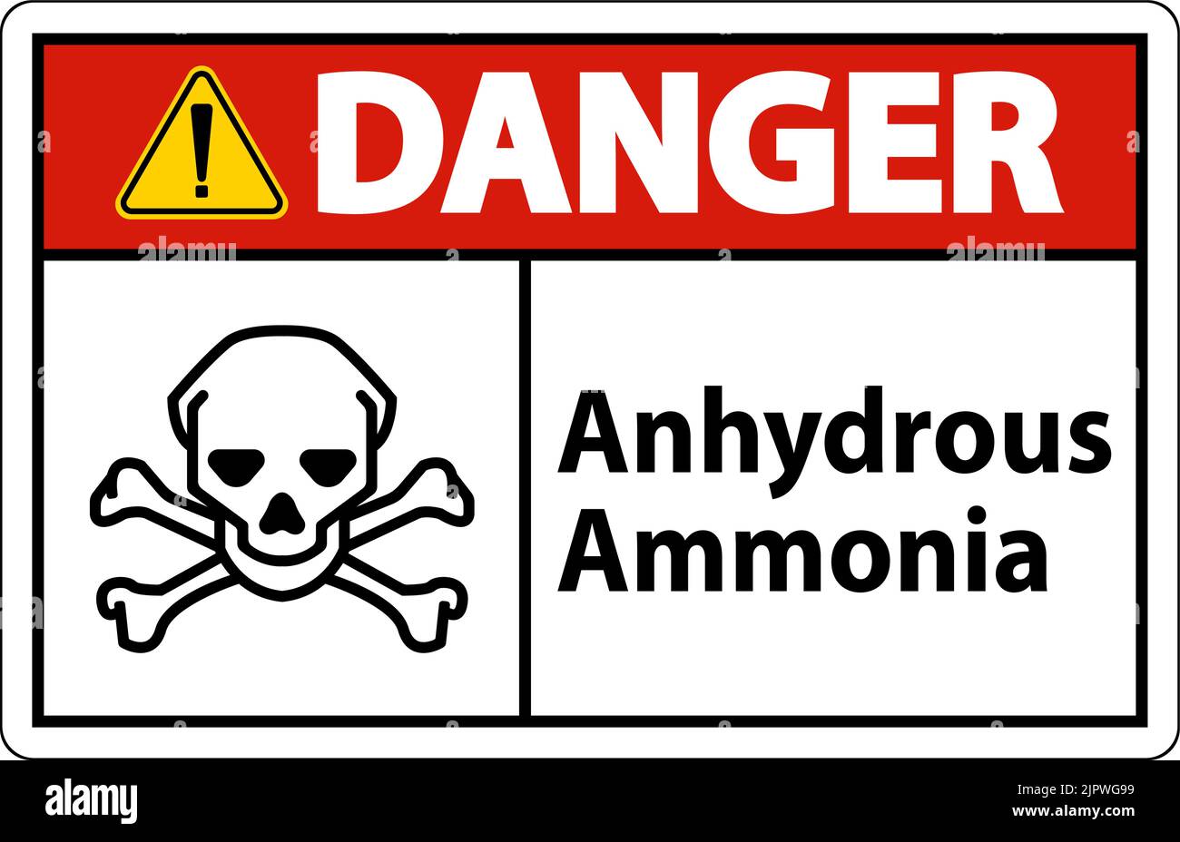 Danger Anhydrous Ammonia Sign On White Background Stock Vector Image ...