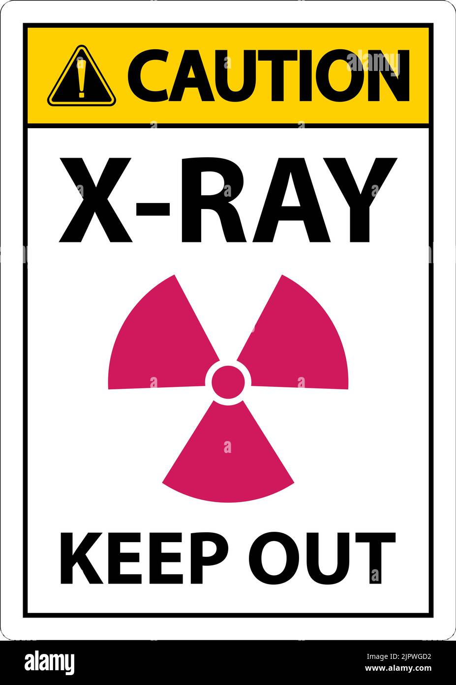 Caution X-Ray Keep Out Sign On White Background Stock Vector Image ...