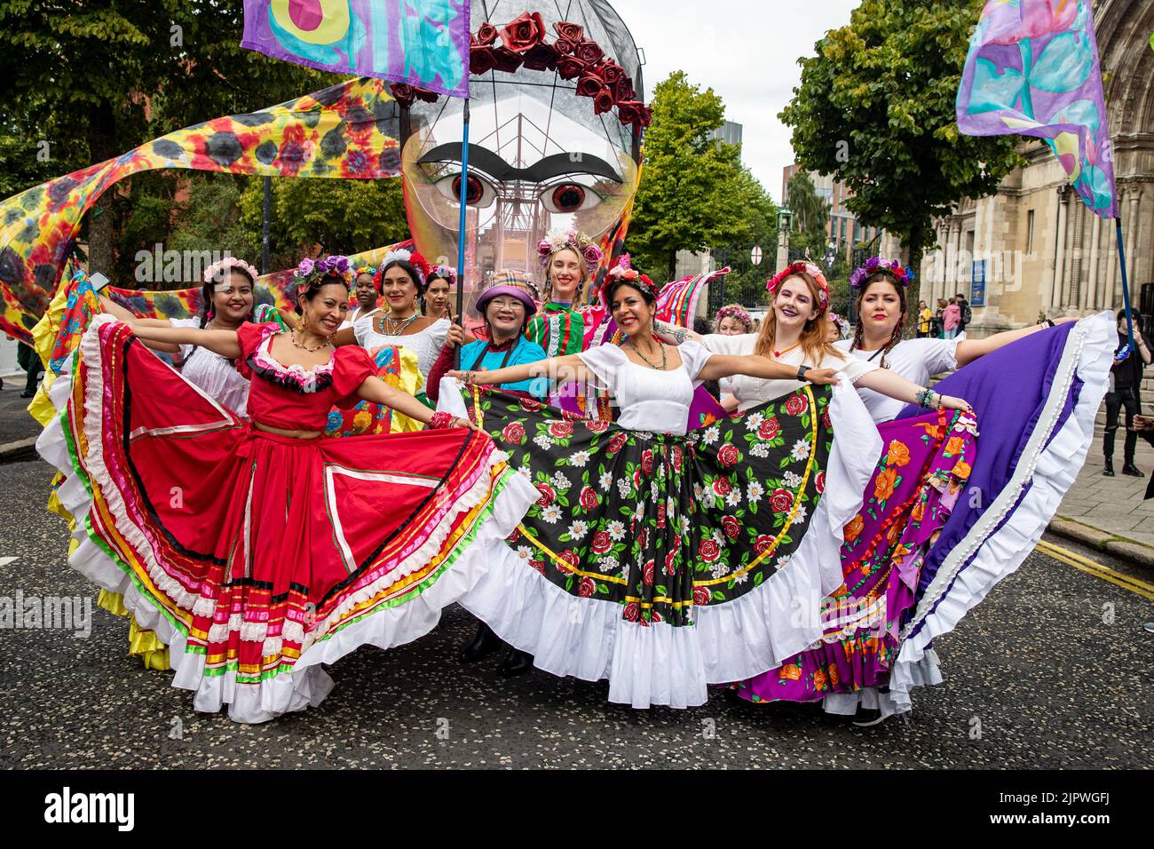 Belfast, UK. 20th Aug, 2022. 20th August 2022:The Mela Carnival parade ...