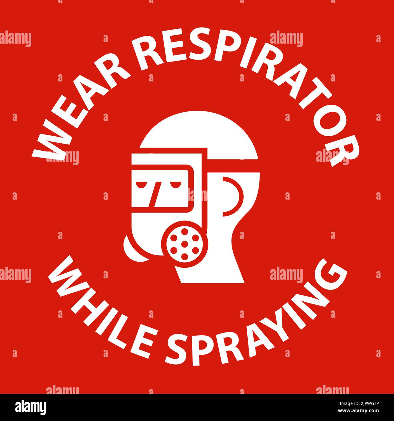 Danger Wear Respirator While Spraying Sign With Symbol Stock Vector ...