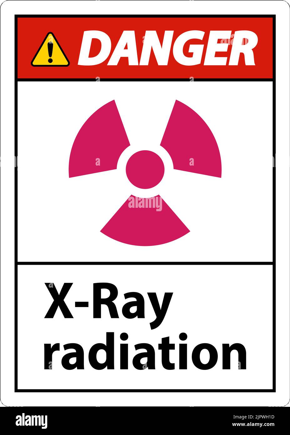 Danger Sign x-ray radiation On White Background Stock Vector Image ...
