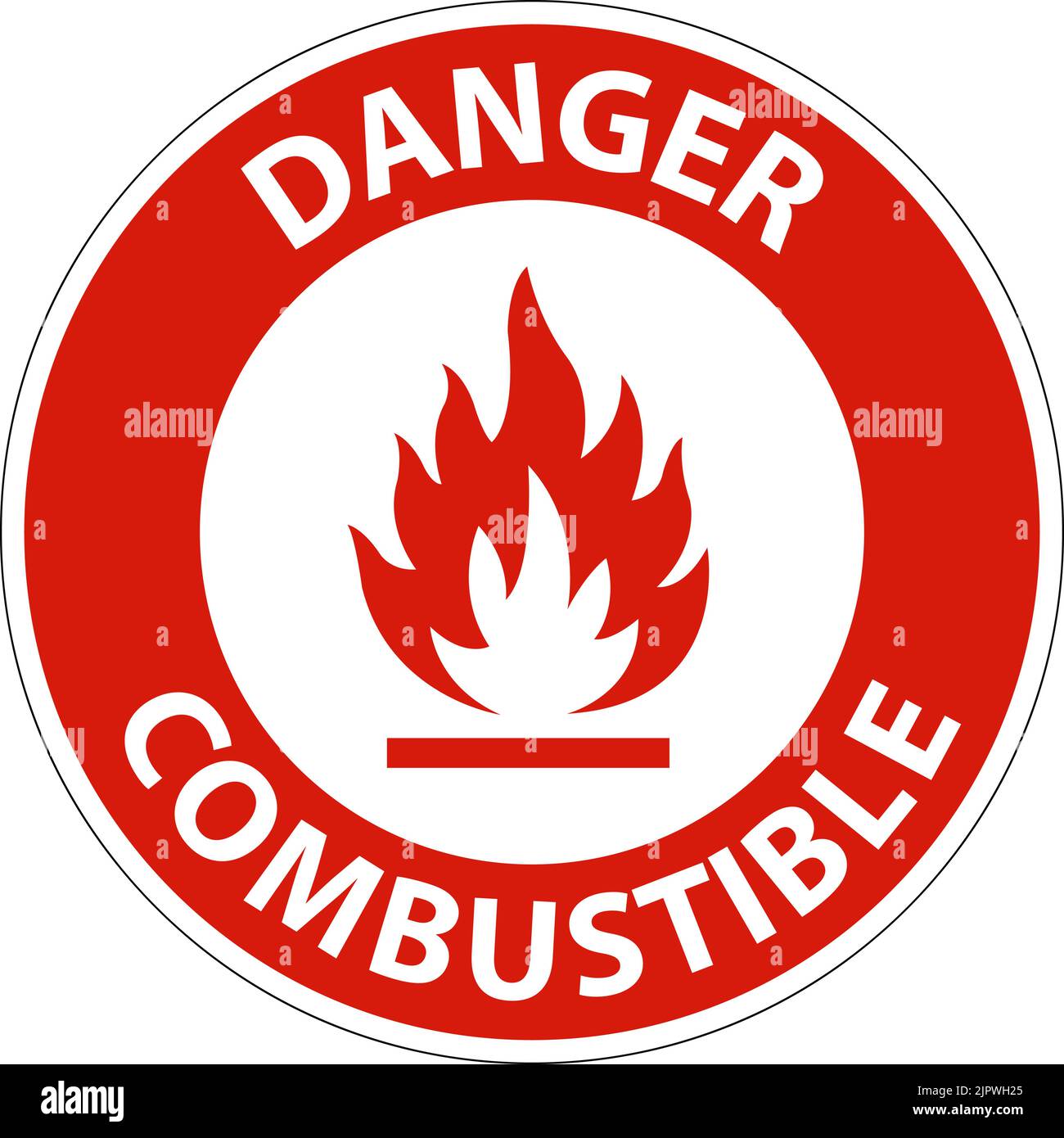 Danger Sign Combustible On White Background Stock Vector Image & Art ...