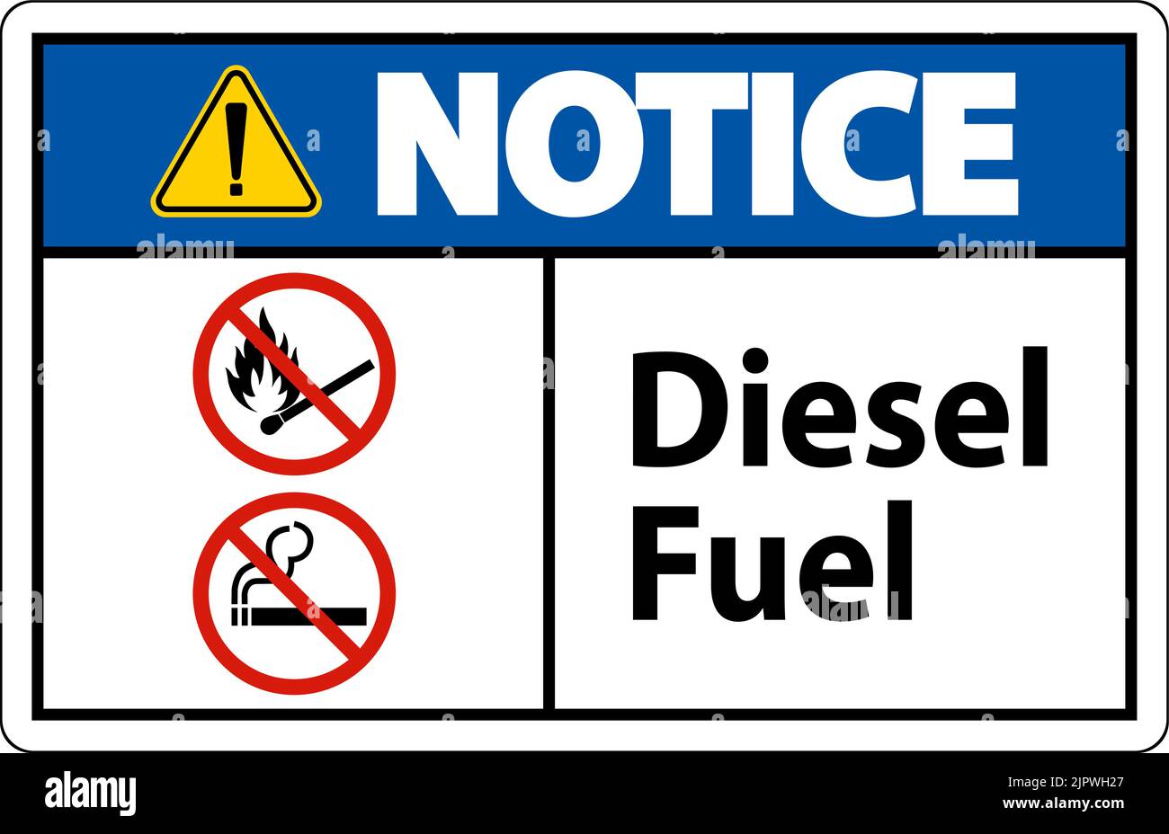 Notice Sign diesel fuel on white background Stock Vector Image & Art ...