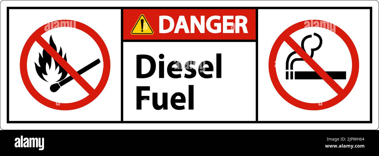 Danger Sign diesel fuel on white background Stock Vector Image & Art ...
