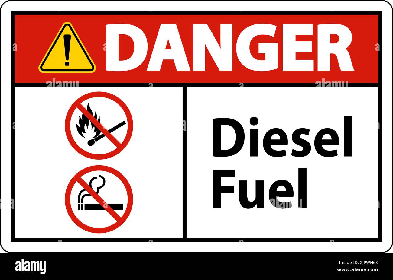 Danger Sign diesel fuel on white background Stock Vector Image & Art ...