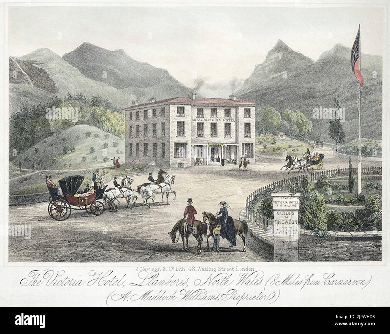 The Victoria Hotel, Llanberis - north Wales (8 miles from Carnarvon) A ...