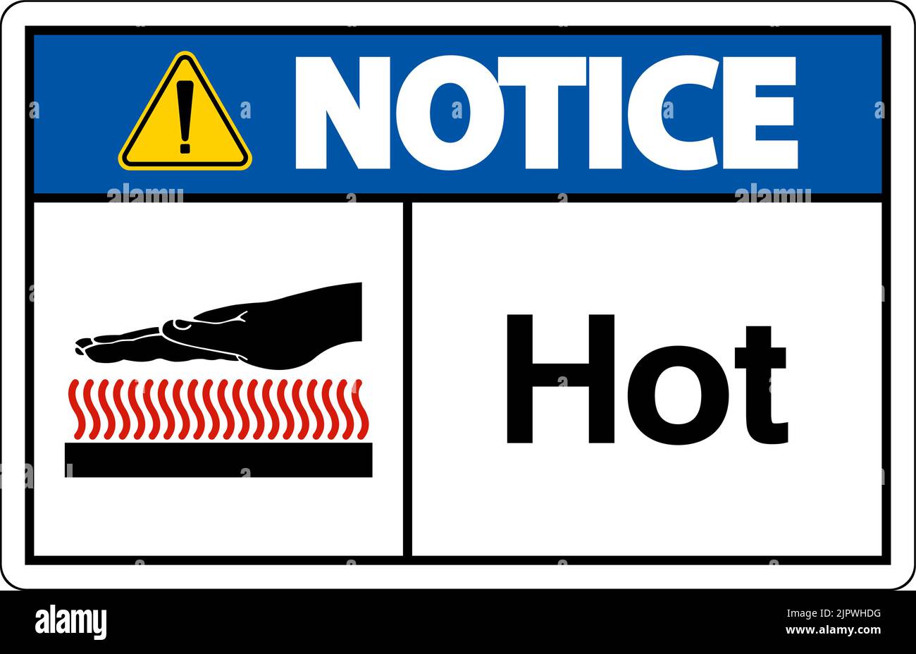 Notice Hot Symbol On White Background Stock Vector Image & Art - Alamy