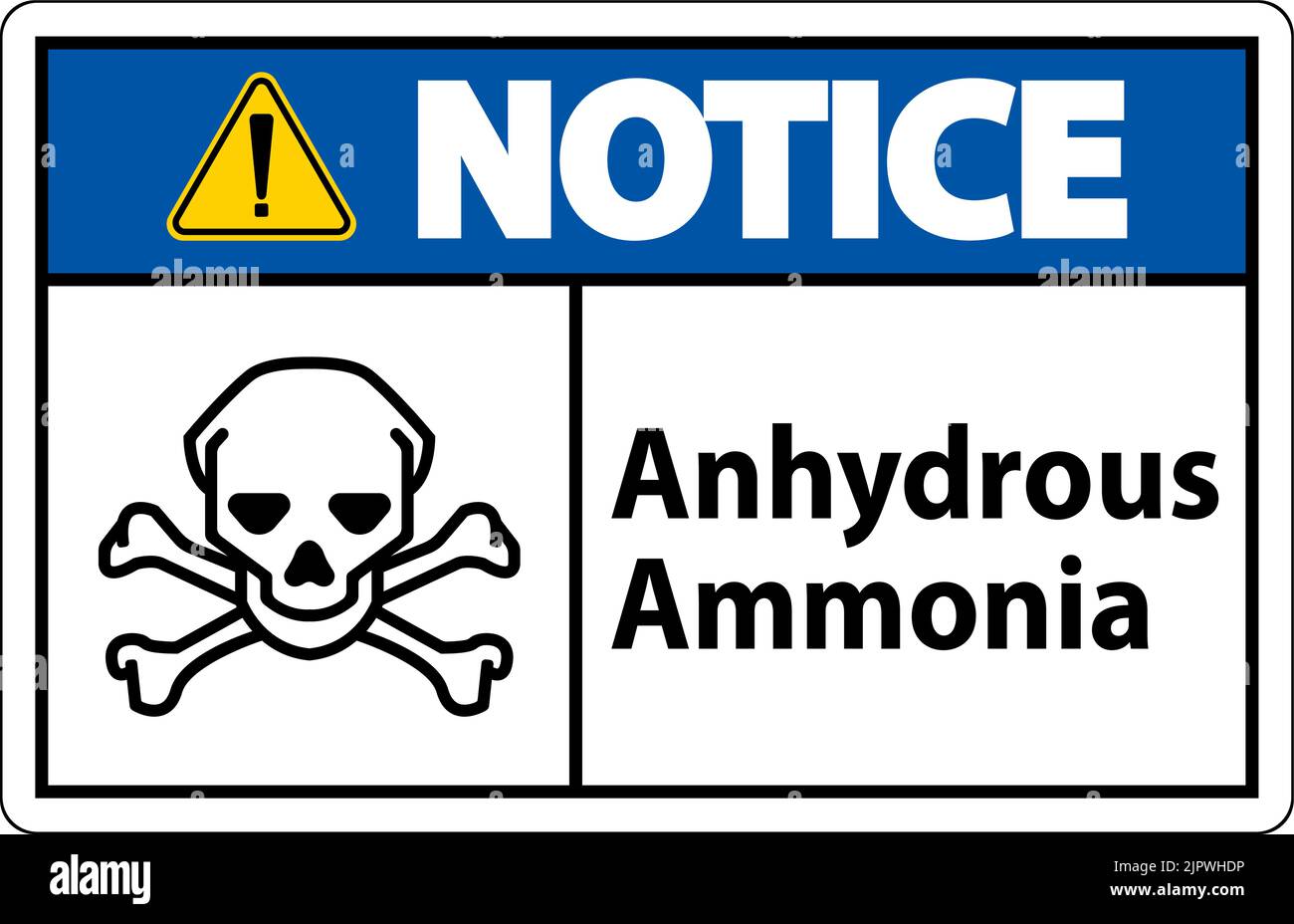 Notice Anhydrous Ammonia Sign On White Background Stock Vector Image ...