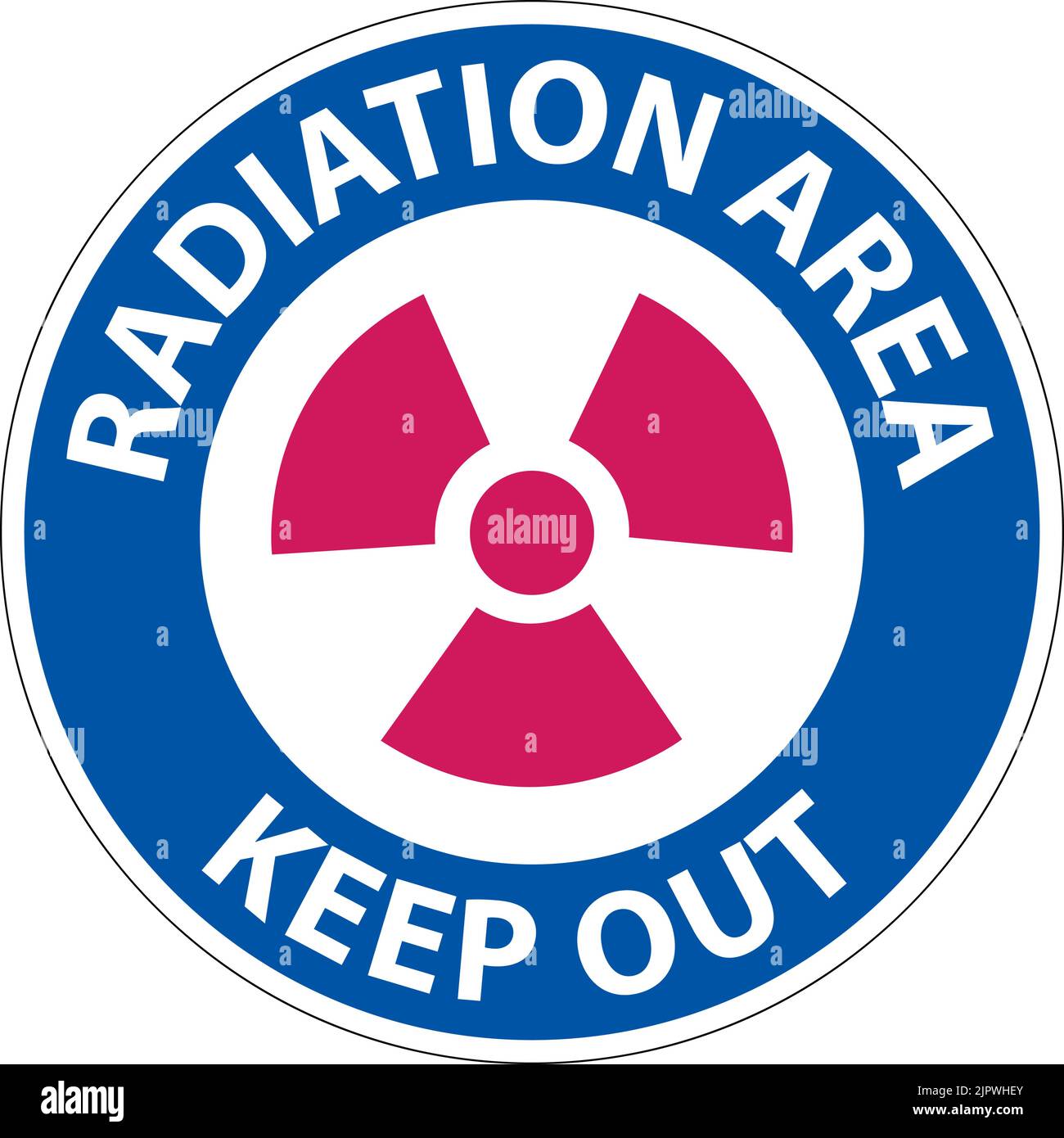 Notice Radiation Area Keep Out Sign On White Background Stock Vector ...