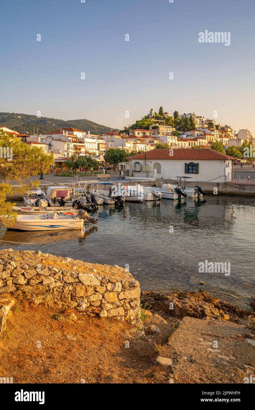 Skiathos old harbour hi-res stock photography and images - Alamy