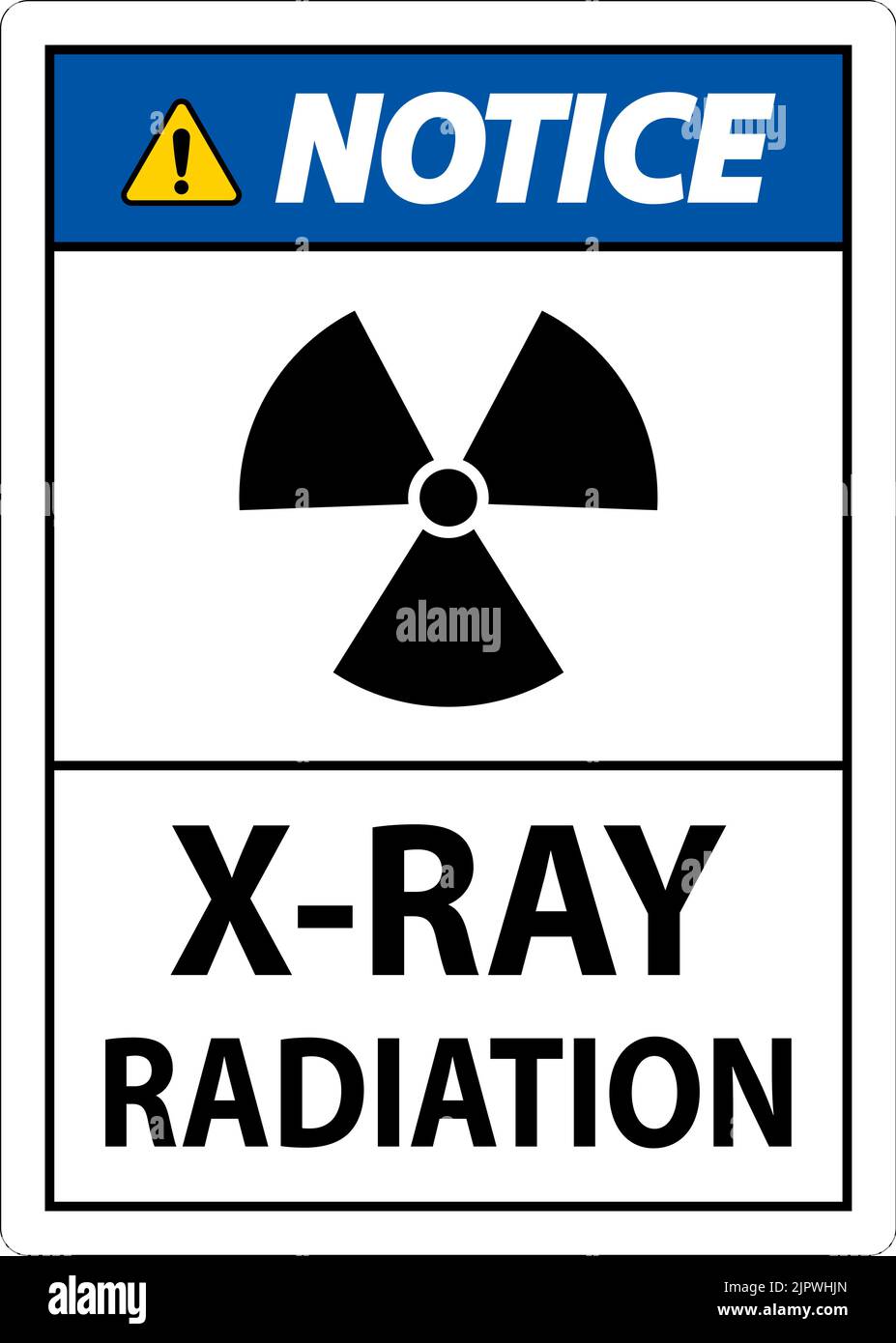 Notice X-Ray Radiation Sign On White Background Stock Vector Image ...