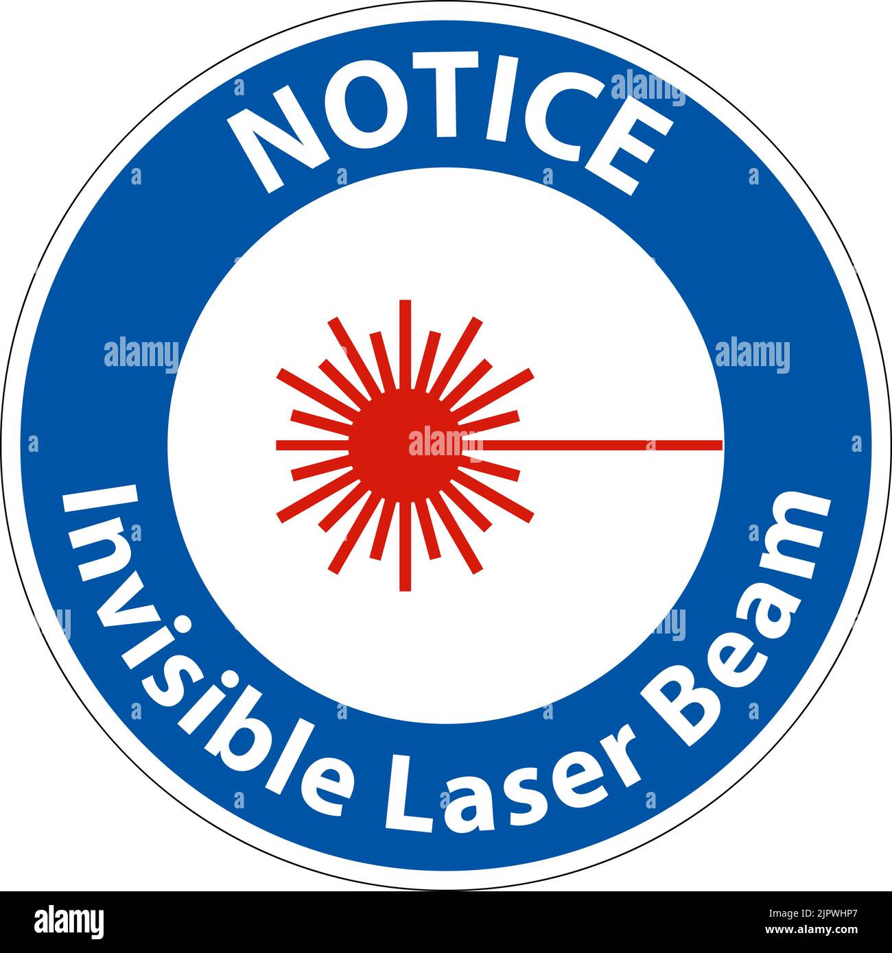 Notice Sign invisible laser beam On White Background Stock Vector Image ...
