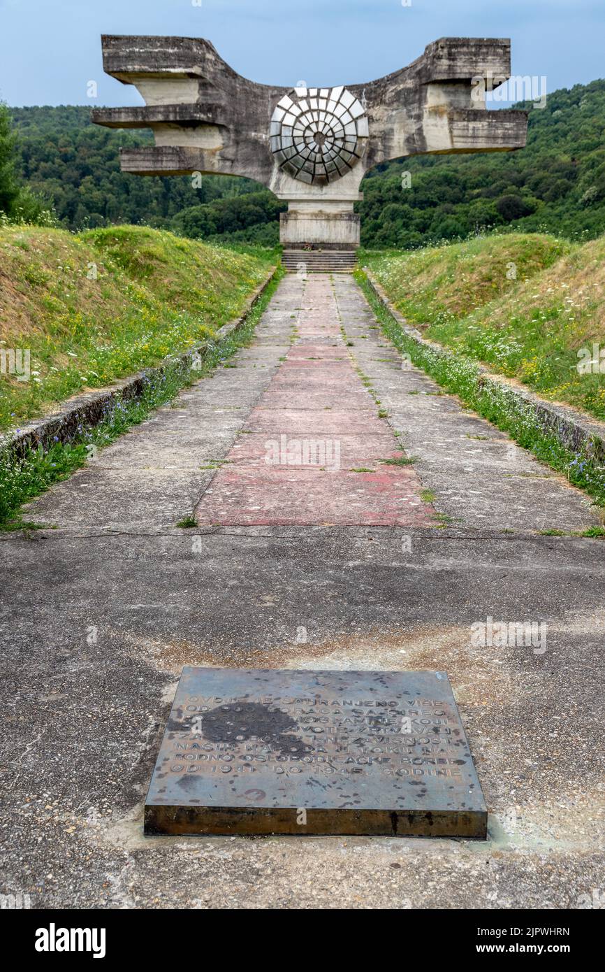 Spomenik revolucije naroda Moslavine in Croatia Stock Photo - Alamy