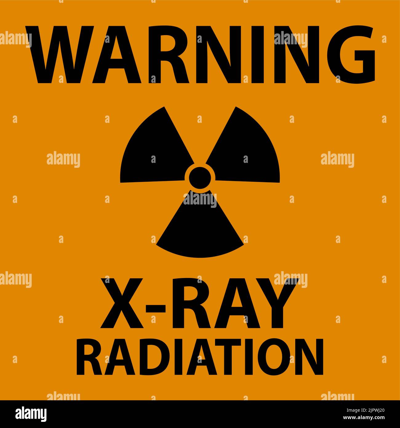 Warning X-Ray Radiation Sign On White Background Stock Vector Image ...