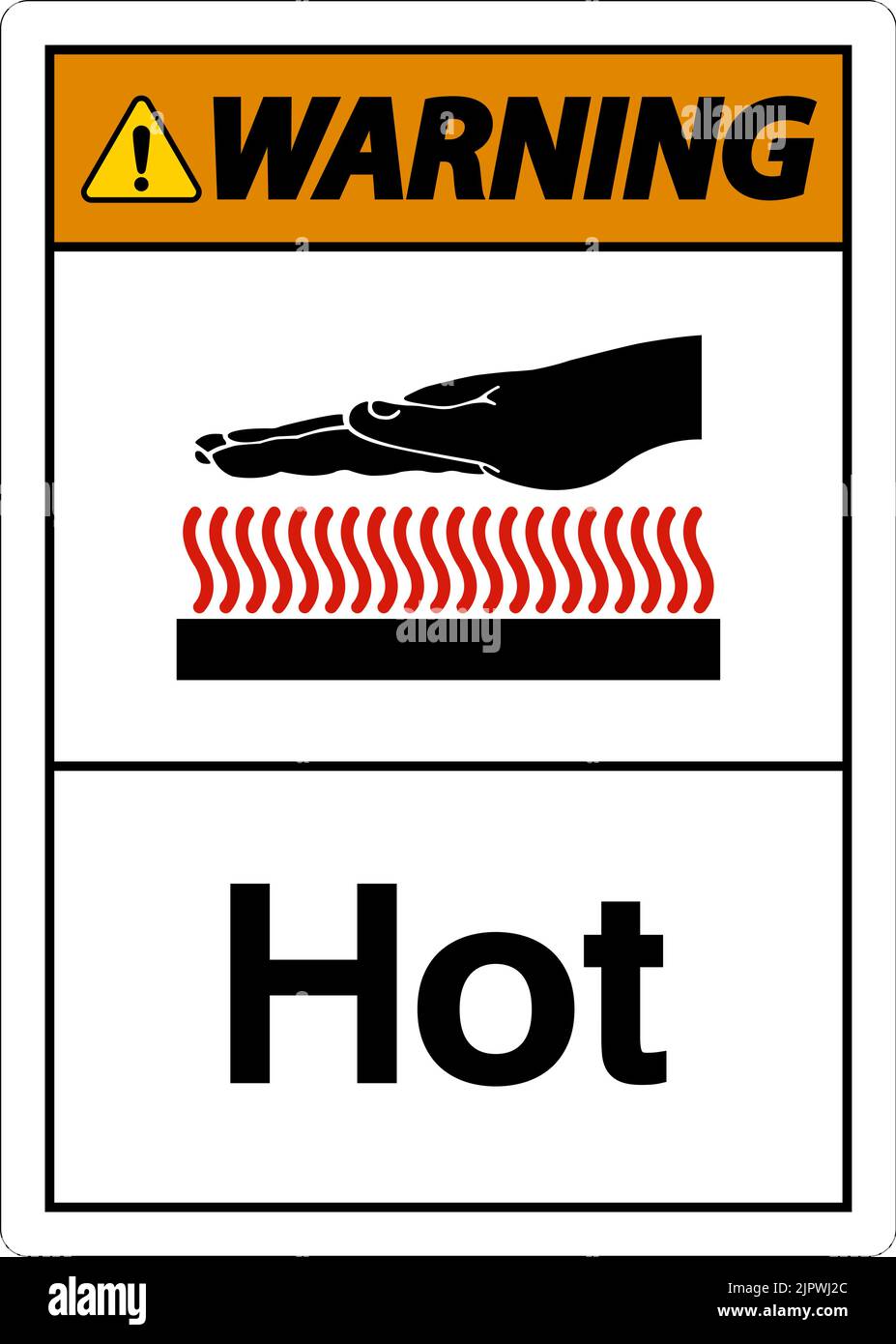 Warning Hot Symbol On White Background Stock Vector Image & Art - Alamy