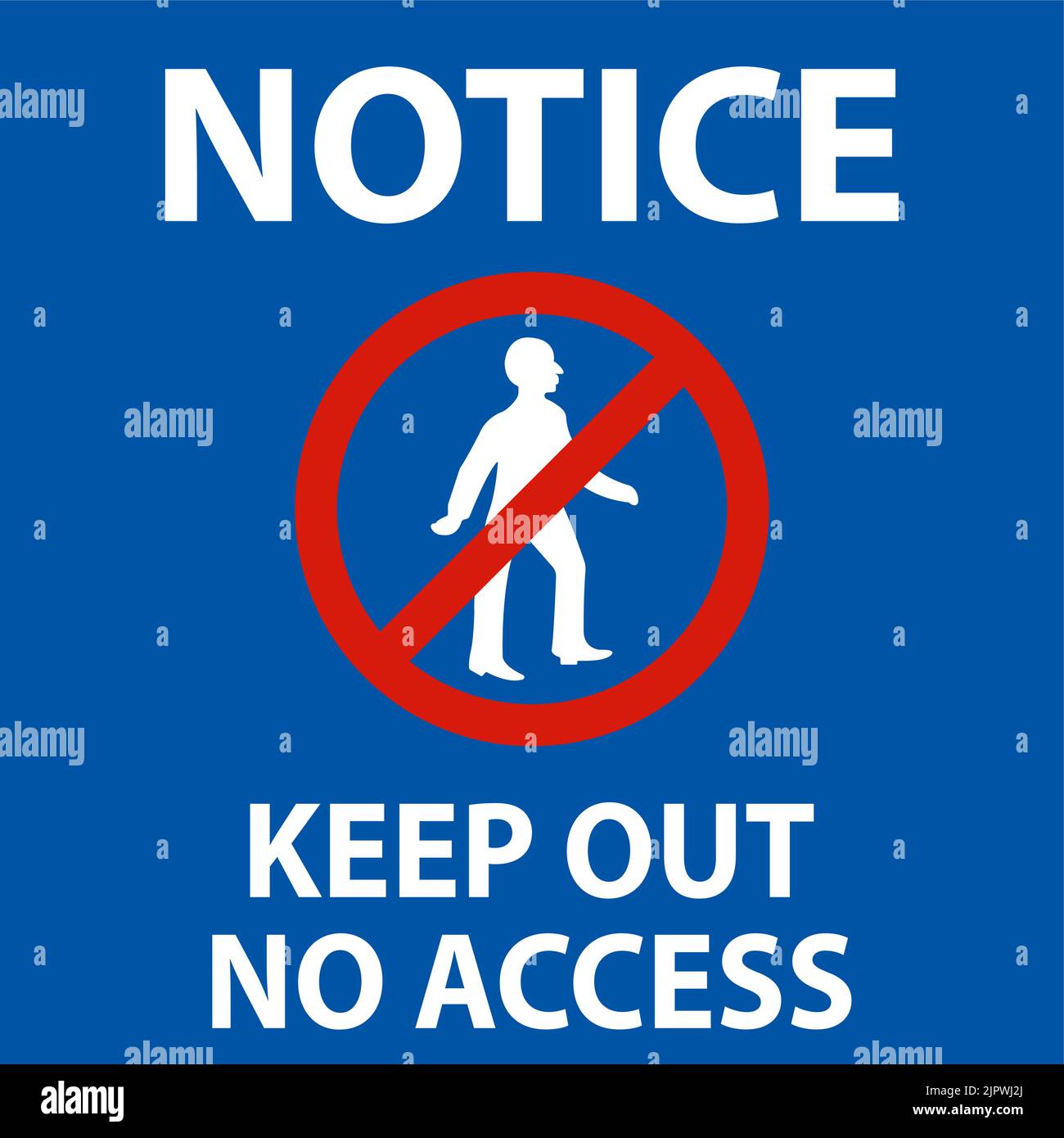 Notice Keep Out No Access Sign On White Background Stock Vector Image ...
