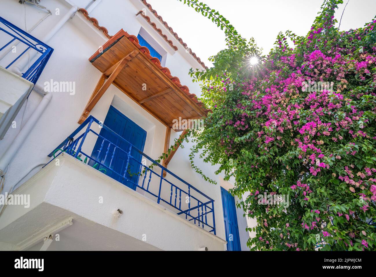 Greek balcony hi-res stock photography and images - Alamy
