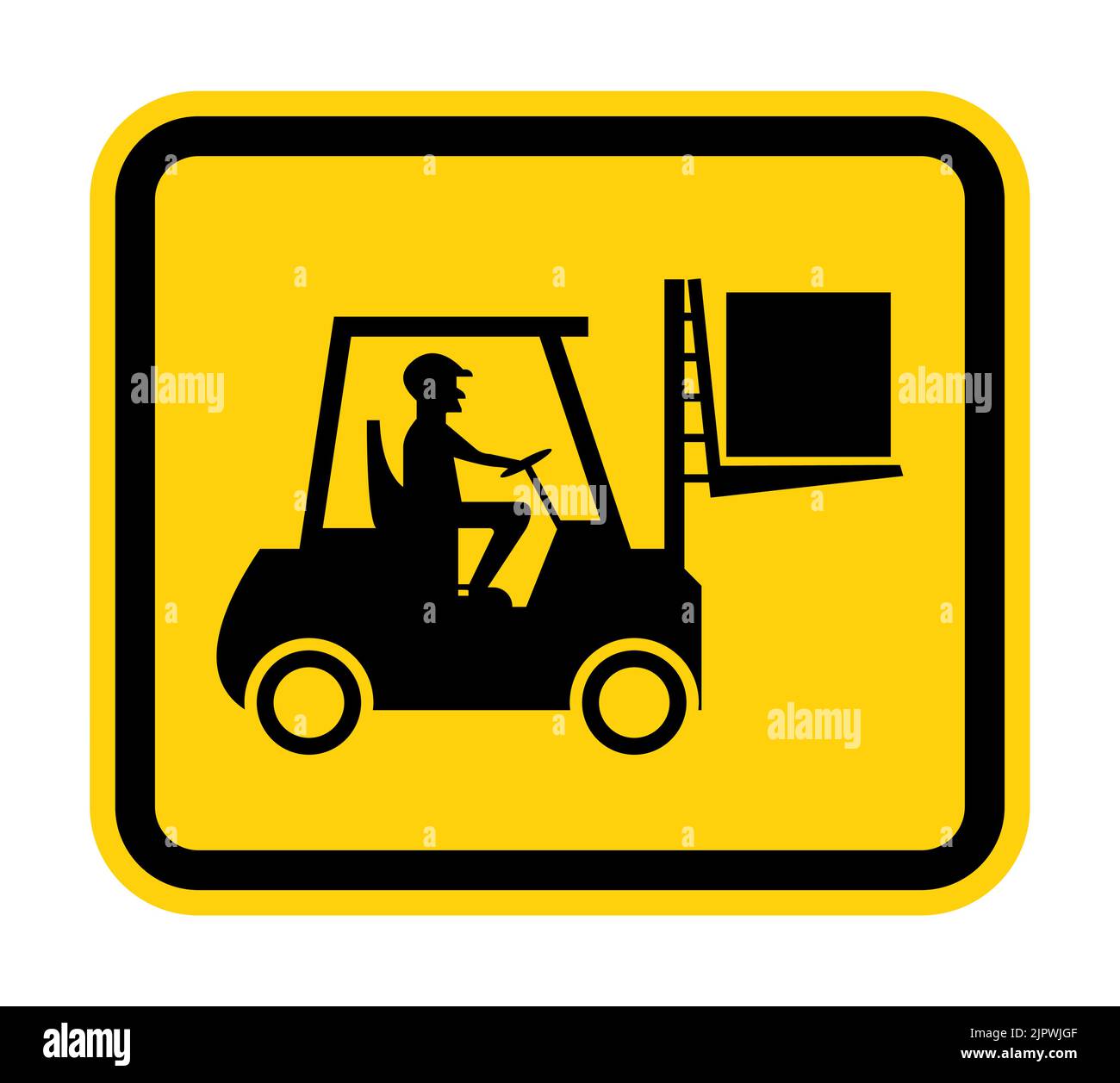 Forklift truck sign,Hazard warning forklift Stock Vector Image & Art ...