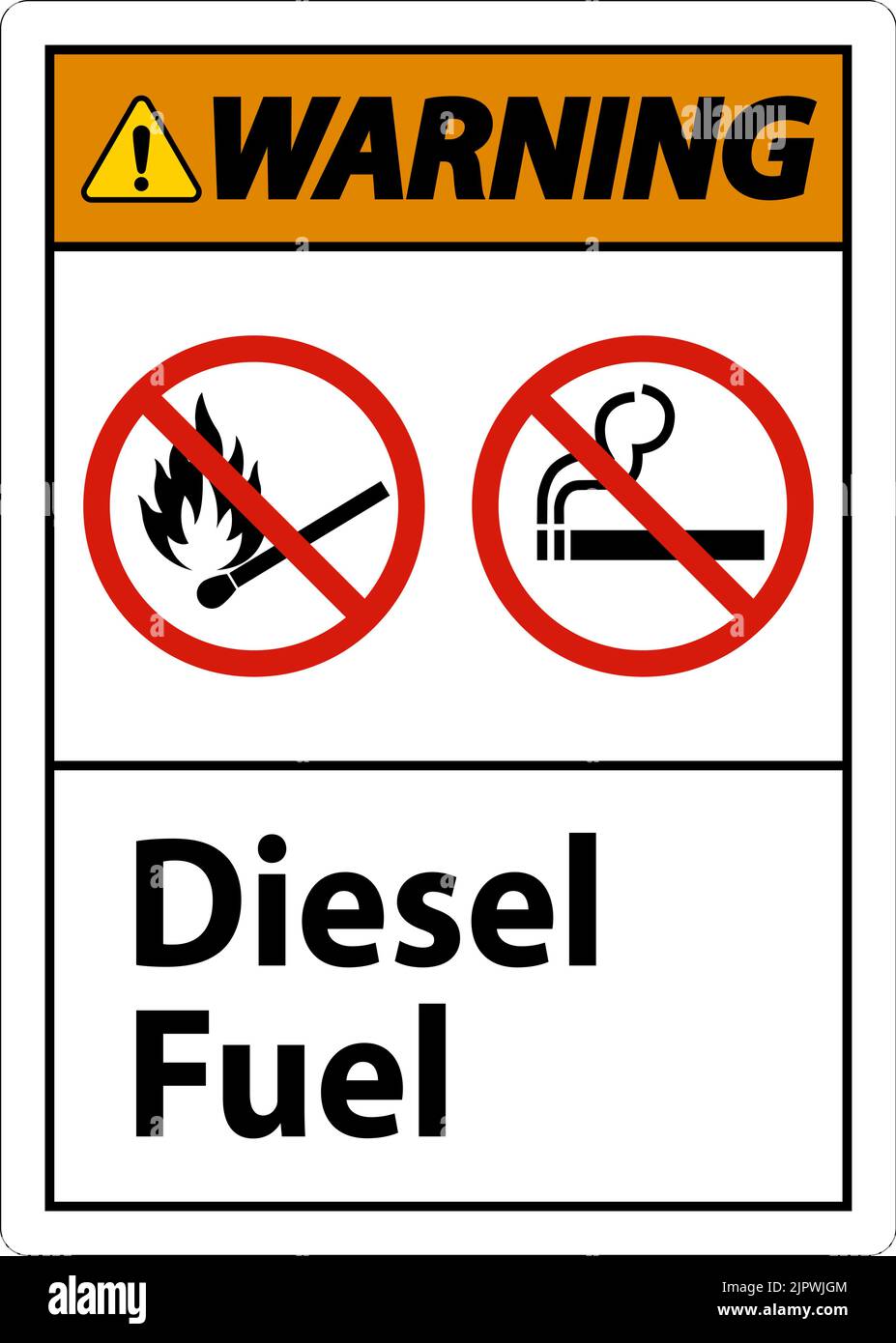 Warning Sign diesel fuel on white background Stock Vector Image & Art ...