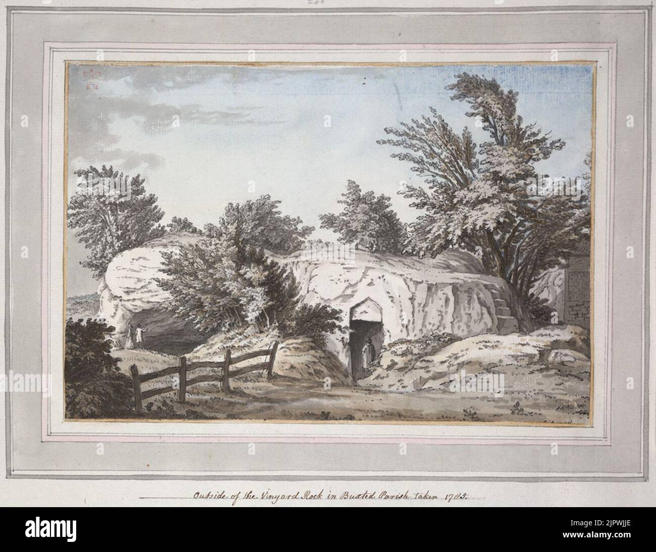 The Vineyard Rock Near Buxted by Samuel Hieronymus Grimm 1785 Stock ...