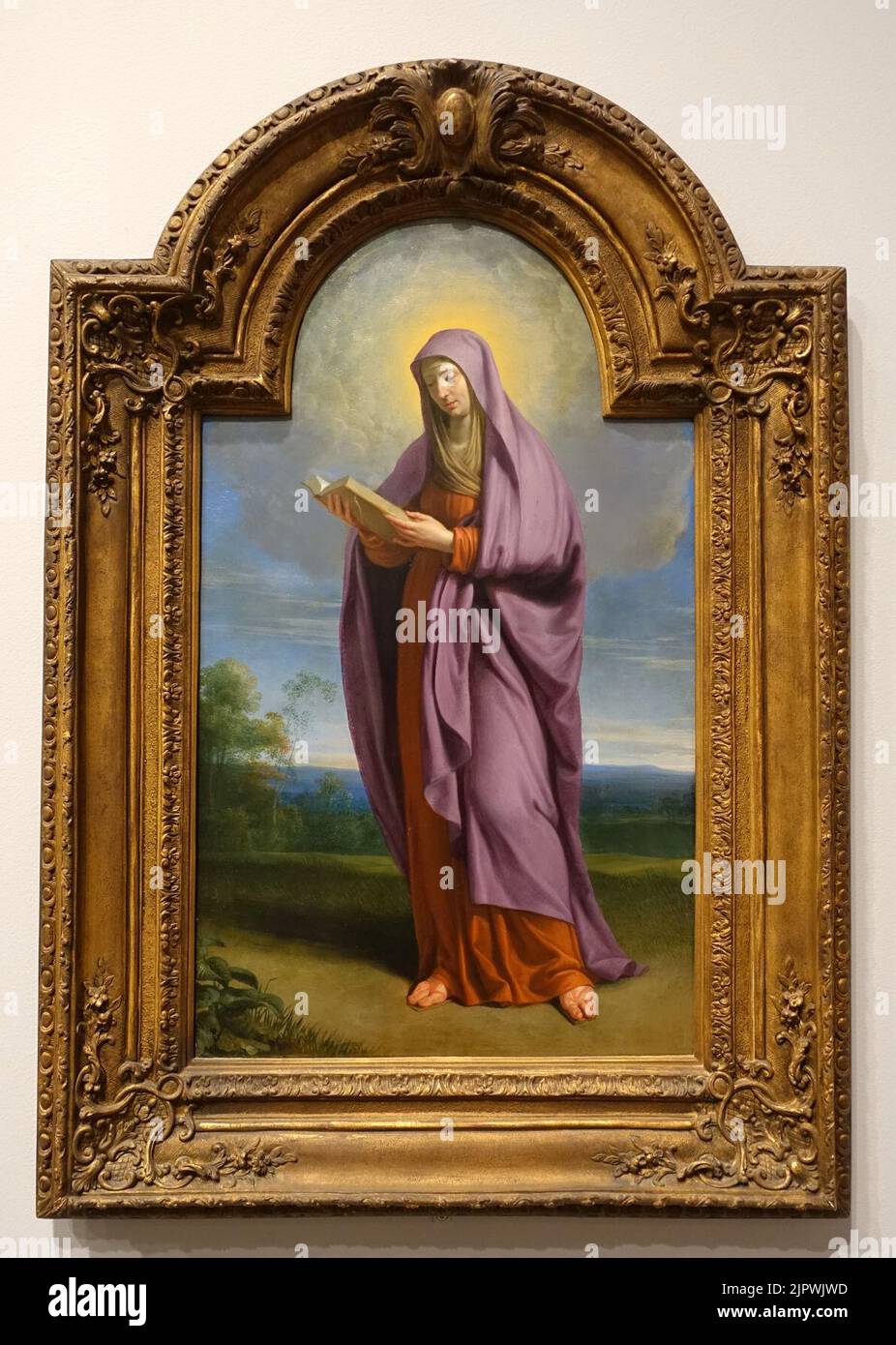 The Virgin Mary by Philippe de Champaigne, c. 1650, oil on copper Stock Photo - Alamy