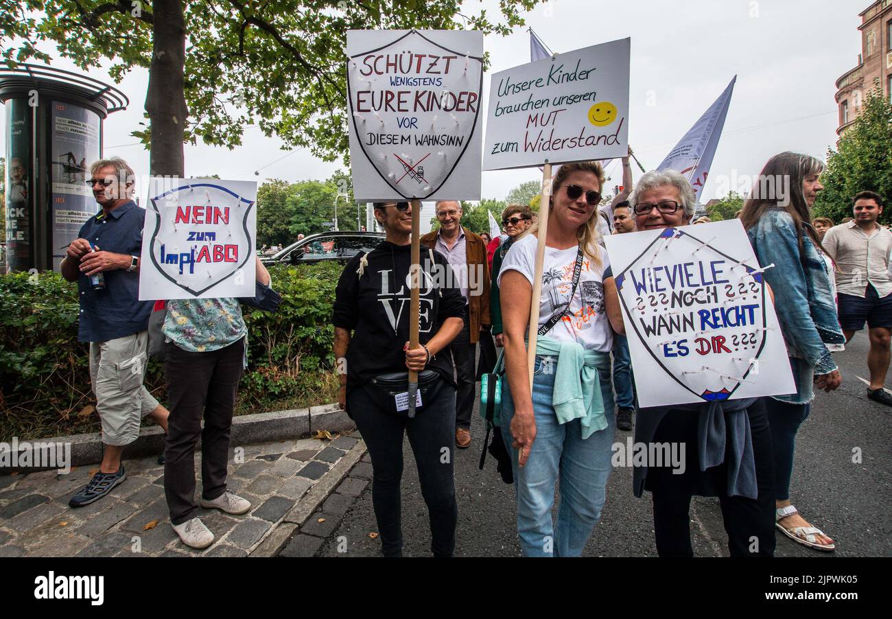 Nuremberg, Bavaria, Germany. 20th Aug, 2022. Marching under the ...