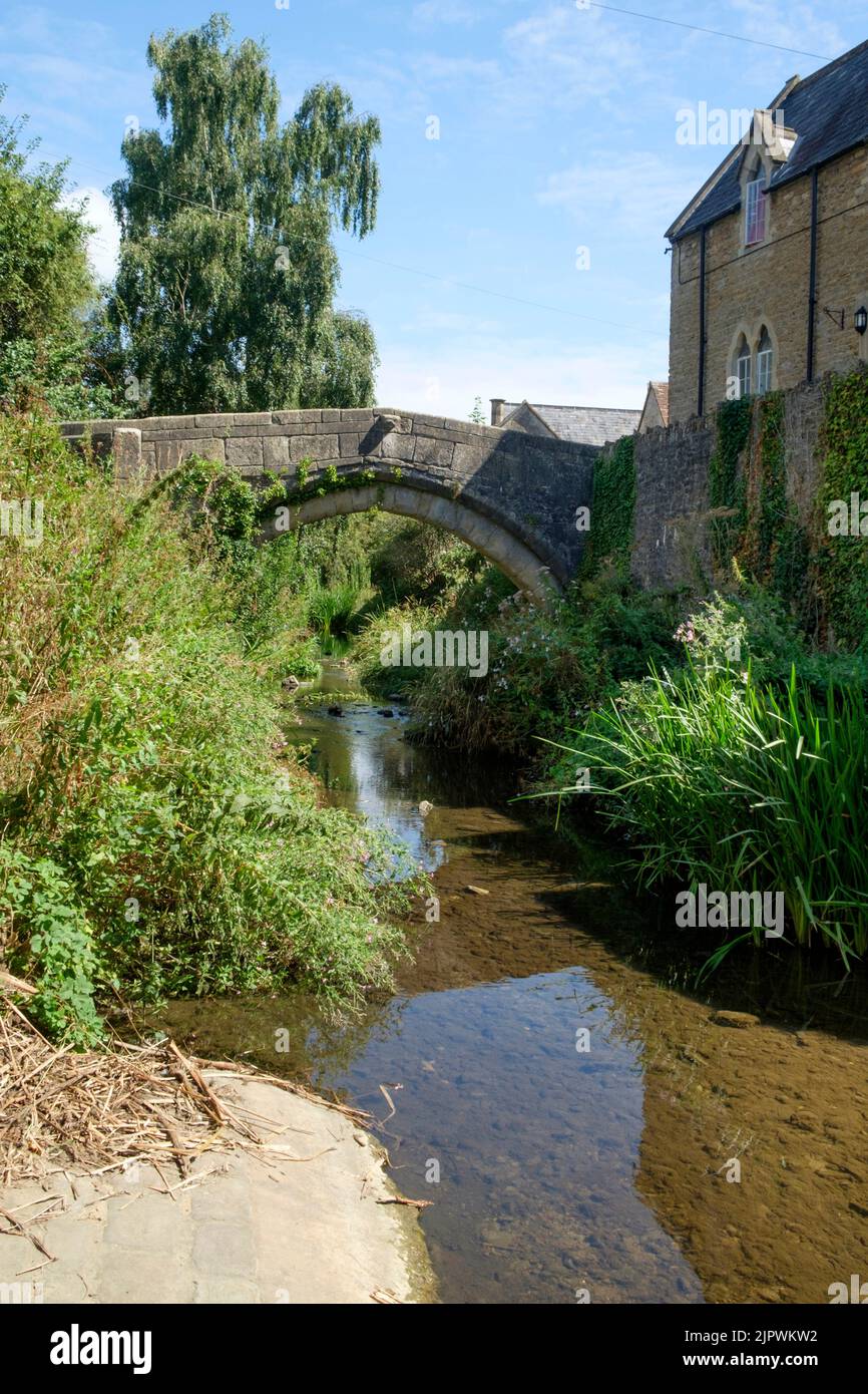 Around Bruton, a popular small town in Somerset, UK. Bridge over the ...